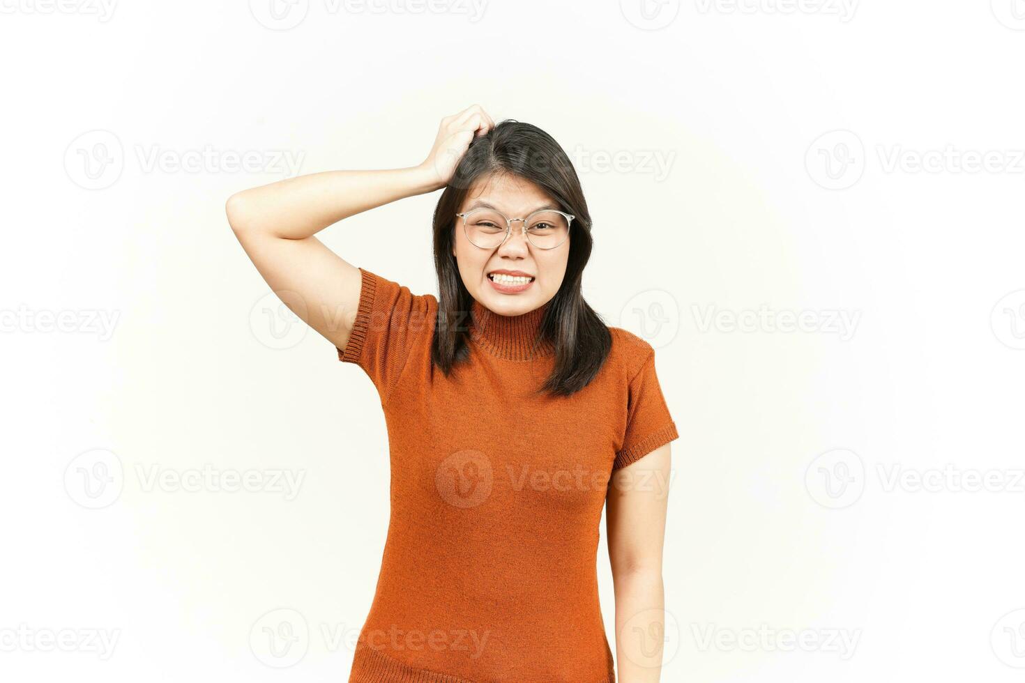 Forget Something Gesture Of Beautiful Asian Woman Isolated On White ...