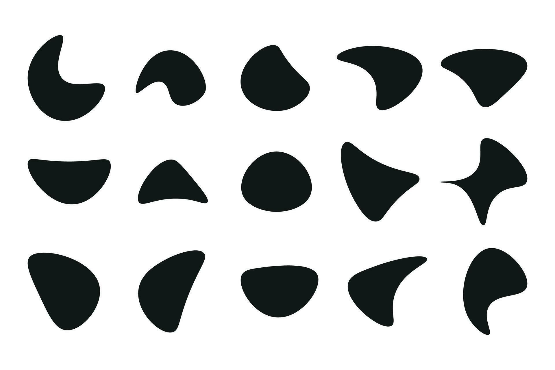 Random Blob Shapes Organic Blobs Set Rounded Abstract Organic Shape Collection Random Shapes