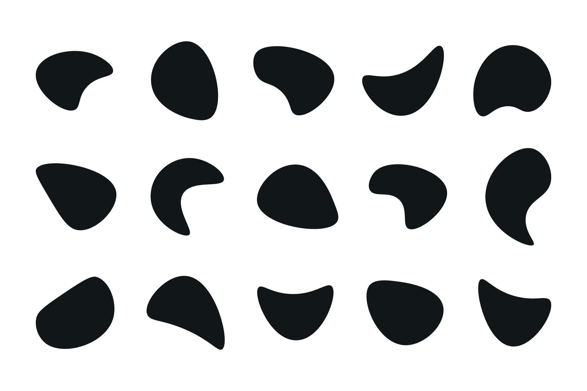 Random Blob Shapes Organic Blobs Set Rounded Abstract Organic Shape