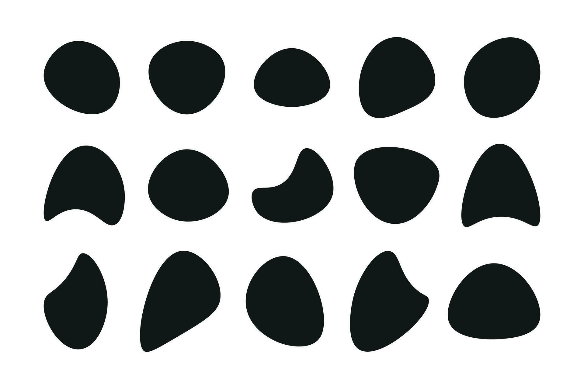 Random Blob Shapes Organic Blobs Set Rounded Abstract Organic Shape Collection Random Shapes