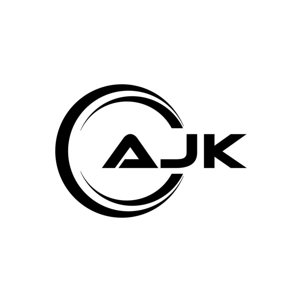 ajk letra logo diseño, inspiración para un único identidad. moderno elegancia y creativo diseño ...