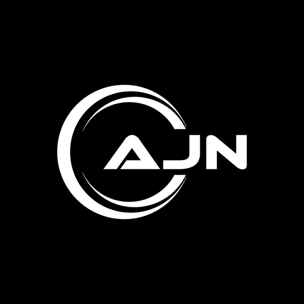 ajn letra logo diseño, inspiración para un único identidad. moderno elegancia y creativo diseño ...