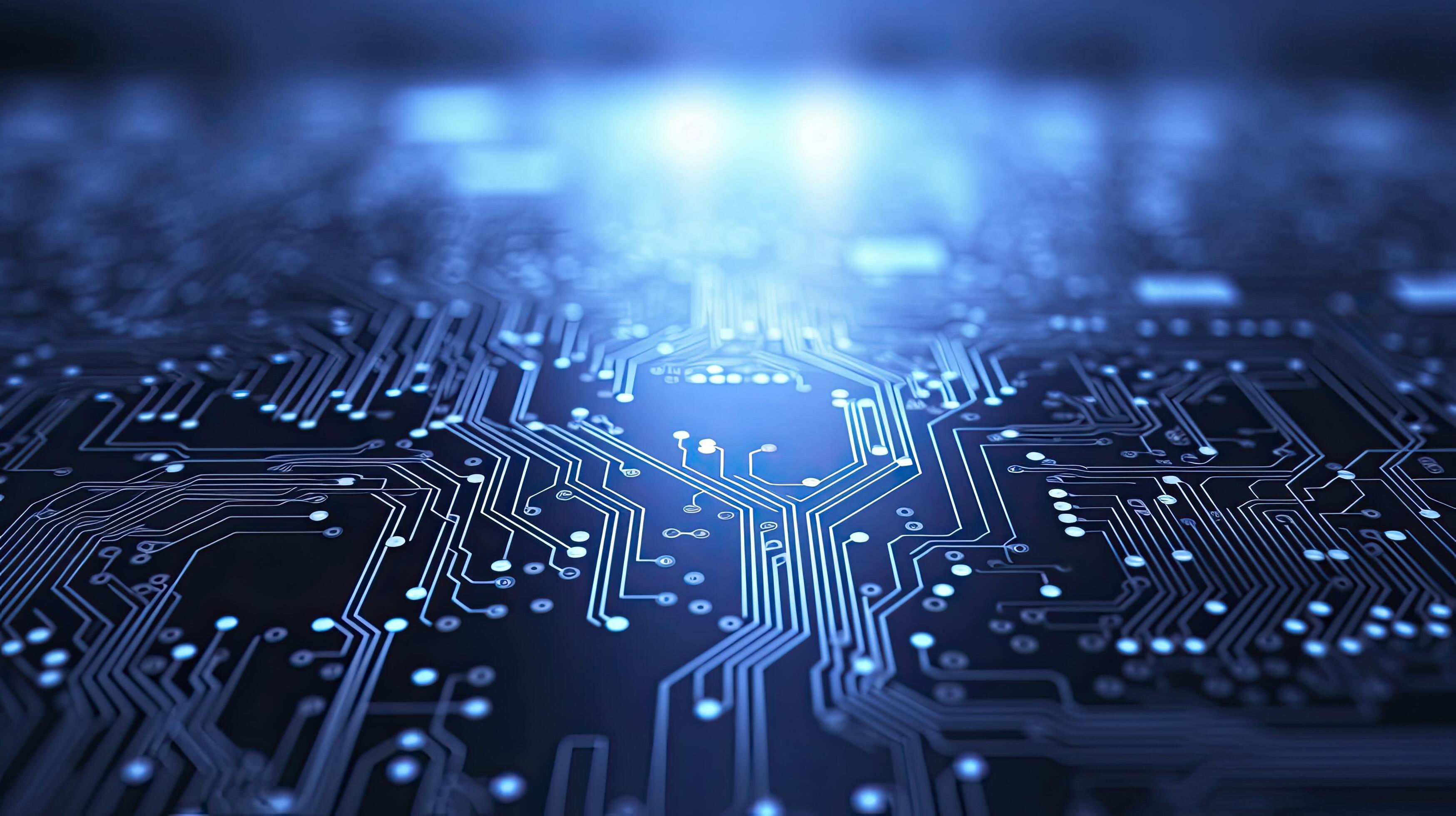 AI generated Circuit Board Background. Computer, Data, Technology ...