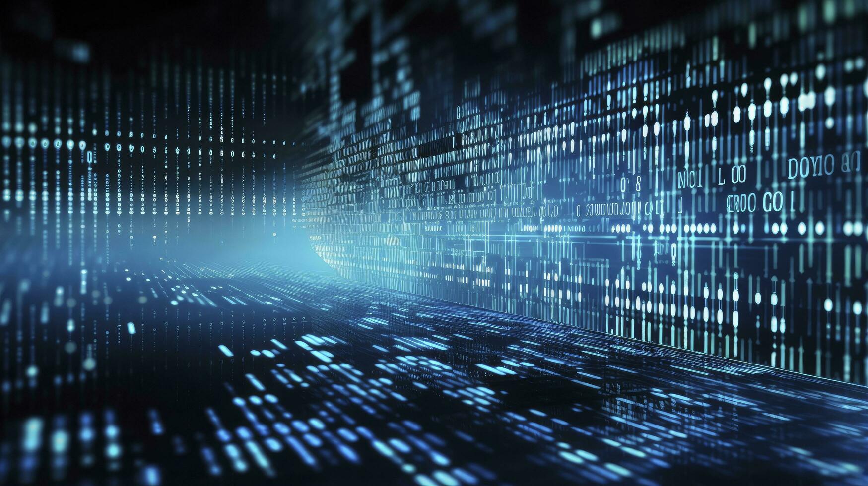 AI generated An abstract digital background with binary code and AI ...