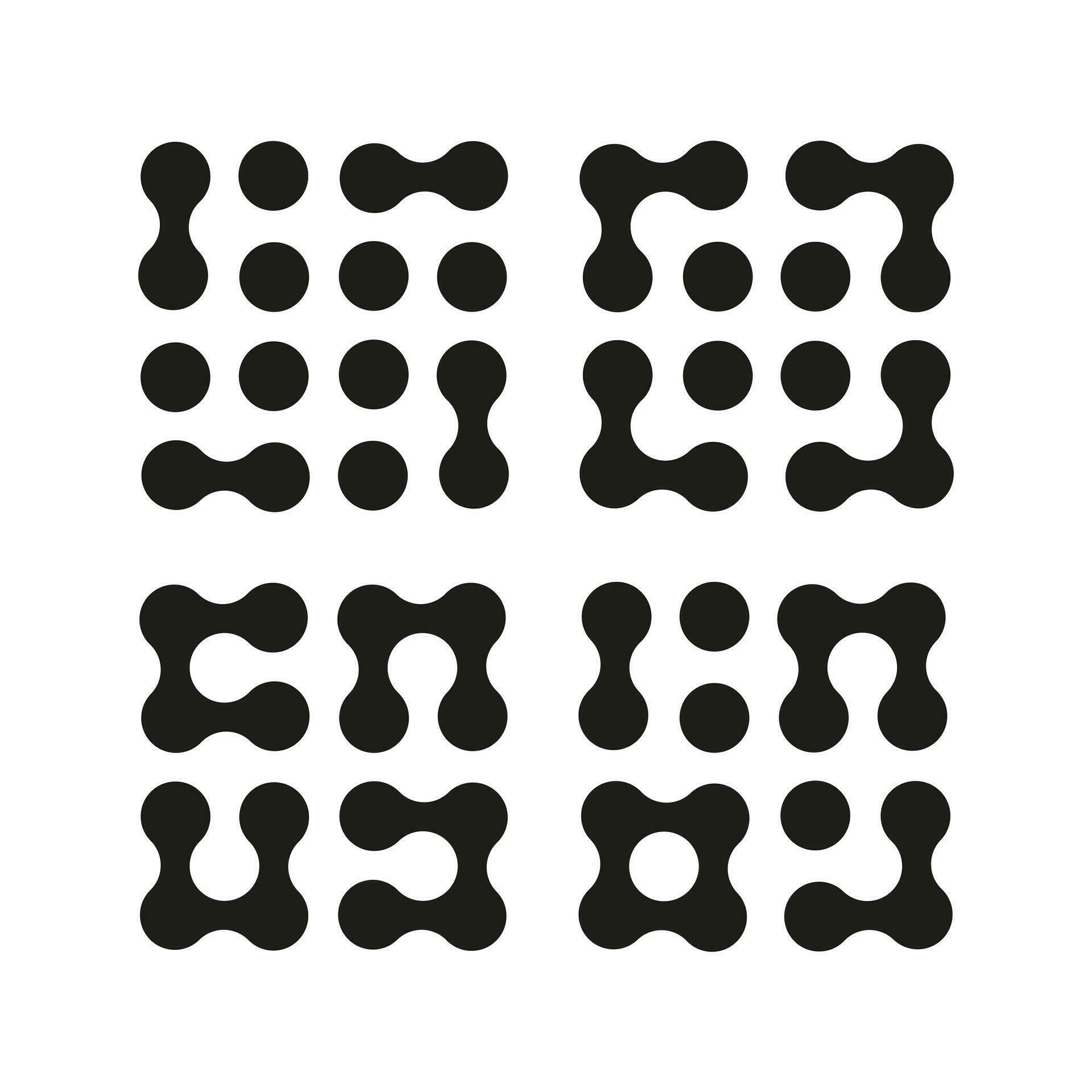 Metaball Simple Icons Connected Dots Vector Signs Integration Abstract Symbol Circles Pattern