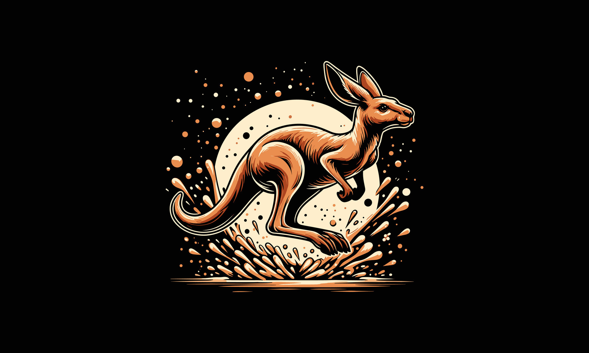 canguro corriendo vector ilustración obra de arte diseño 35552656 ...