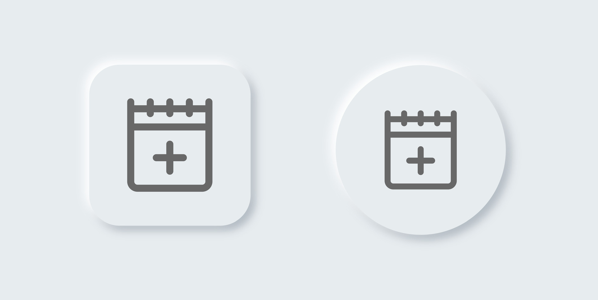 Add Event Line Icon In Neomorphic Design Style Schedule Signs Vector