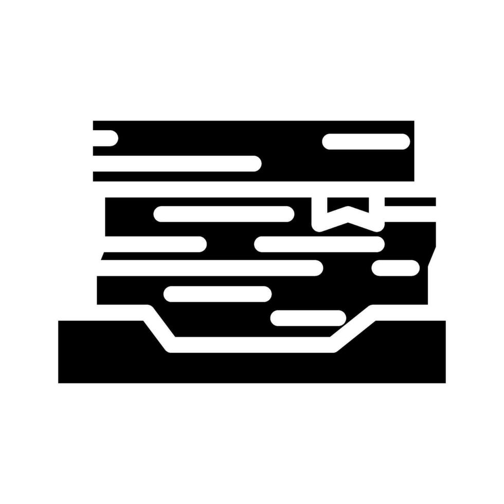 document stack list glyph icon vector illustration 35558633 Vector Art ...