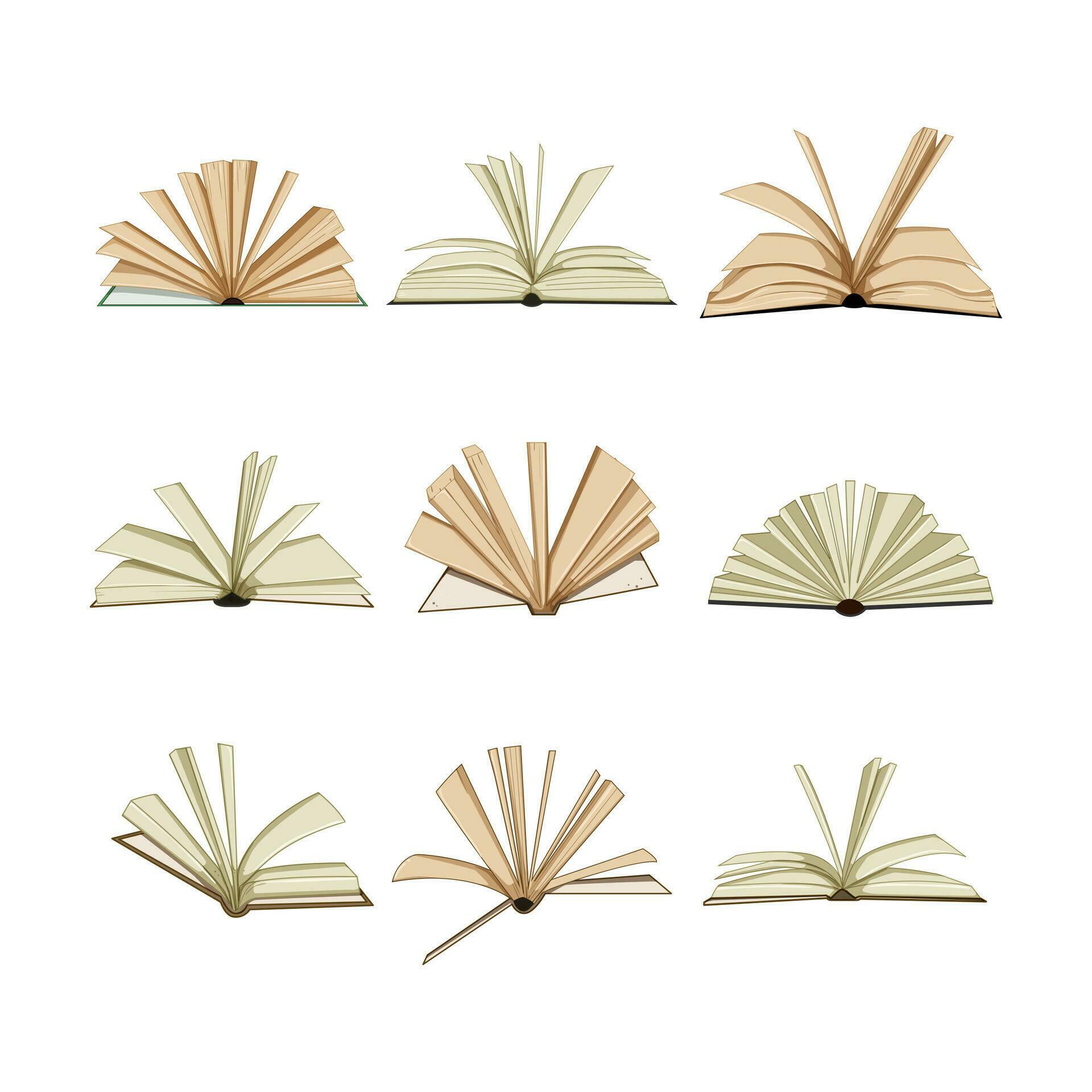 book open set cartoon vector illustration 35559501 Vector Art at Vecteezy