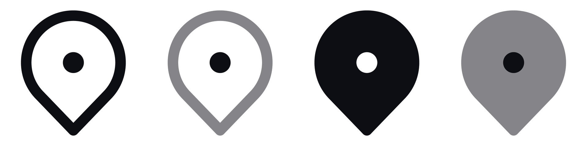 Map Pin Icons Set Location Markers Navigation Symbols Vector Collection 35560723 Vector Art