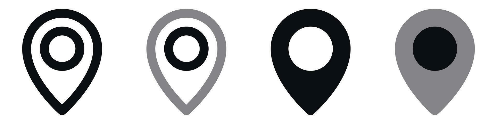 Map Pin Icons Set Location Markers Navigation Symbols Vector Collection 35560734 Vector Art