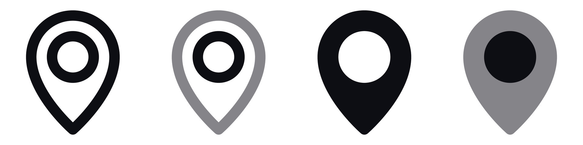 Map Pin Icons Set Location Markers Navigation Symbols Vector Collection 35560734 Vector Art