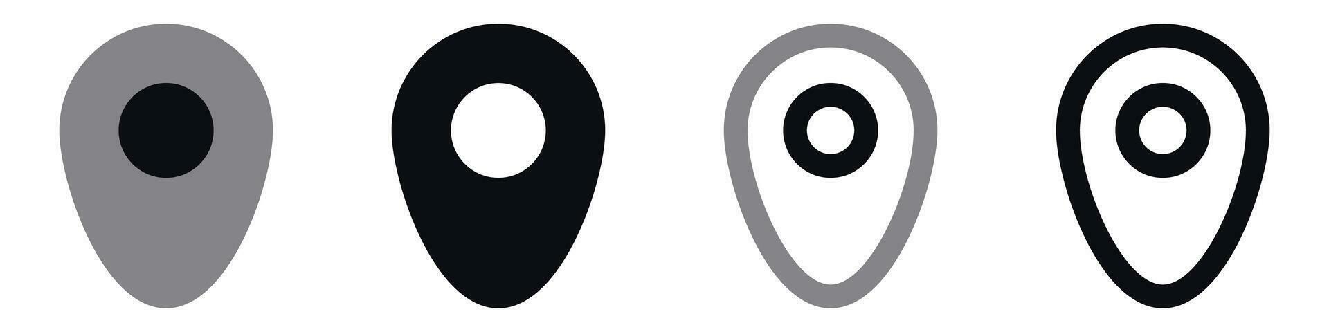 Map Pin Icons Set Location Markers Navigation Symbols Vector Collection 35560737 Vector Art