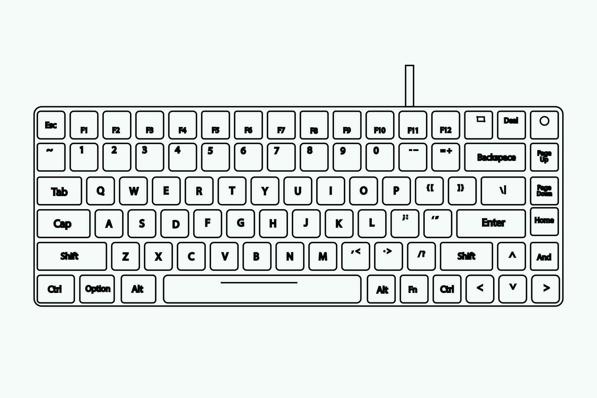 Mechanical computer keyboard icon Trendy Technology, Ergonomic, Vector ...