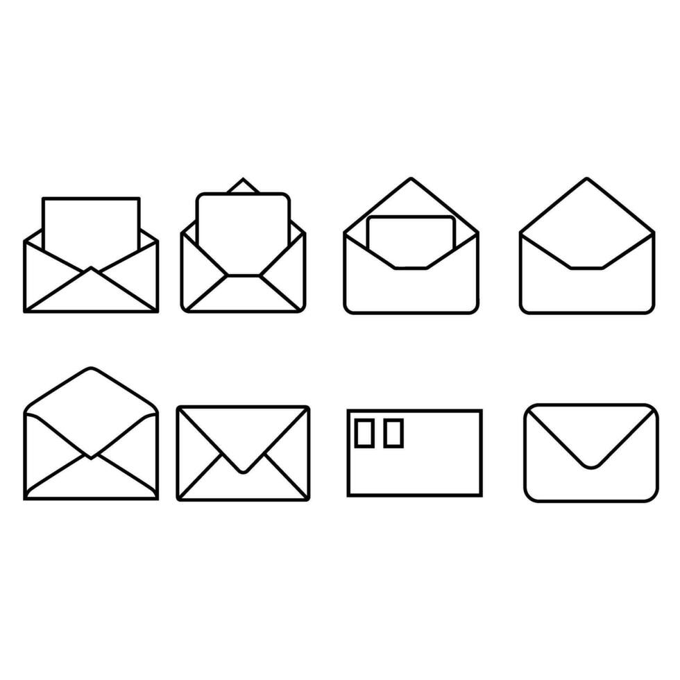 Mail Icon Vector Set Email Illustration Sign Collection Envelope Symbol 35563389 Vector Art