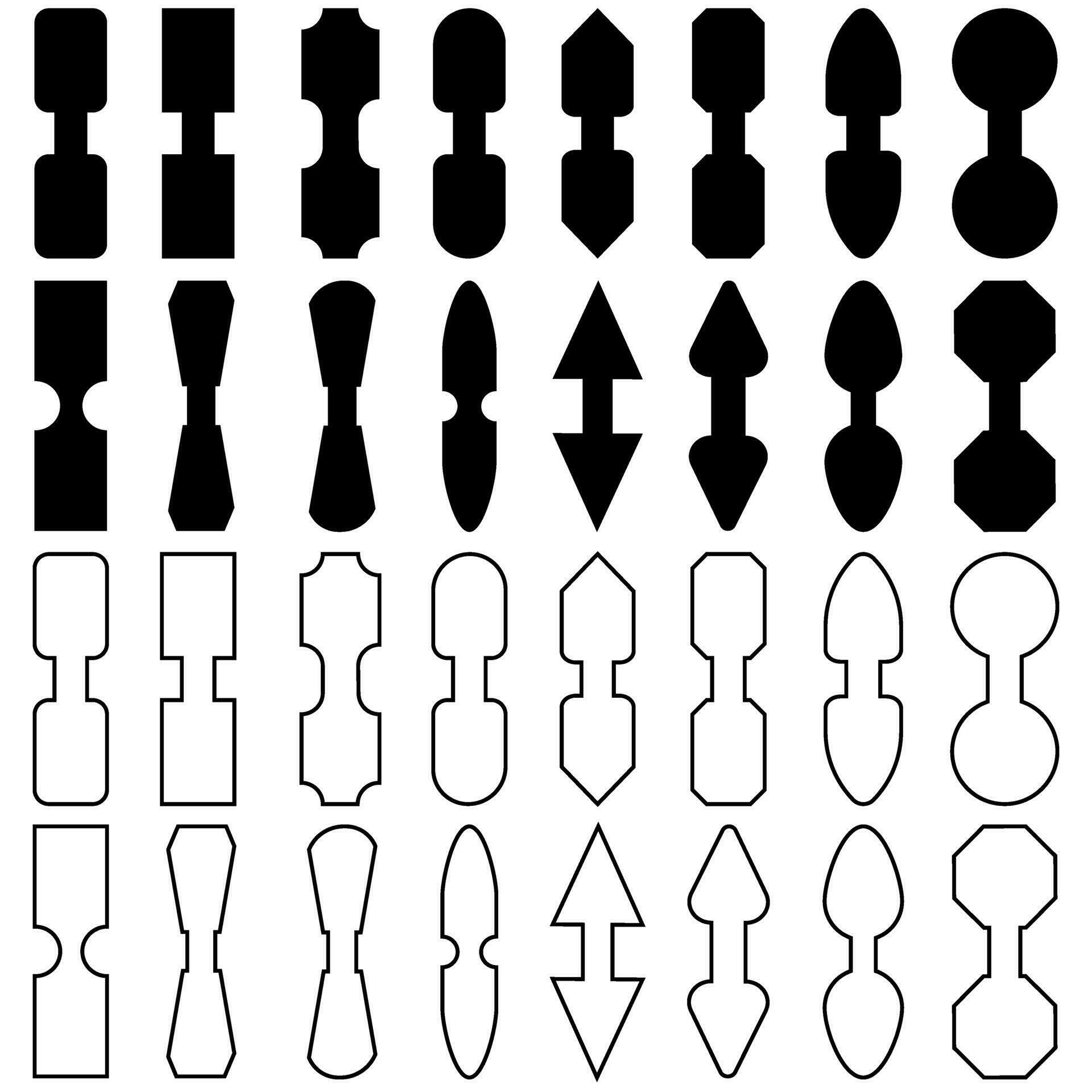 Strap connector tab icon vector set. Bag strap anchors illustration sign collection. Webbing bag ...