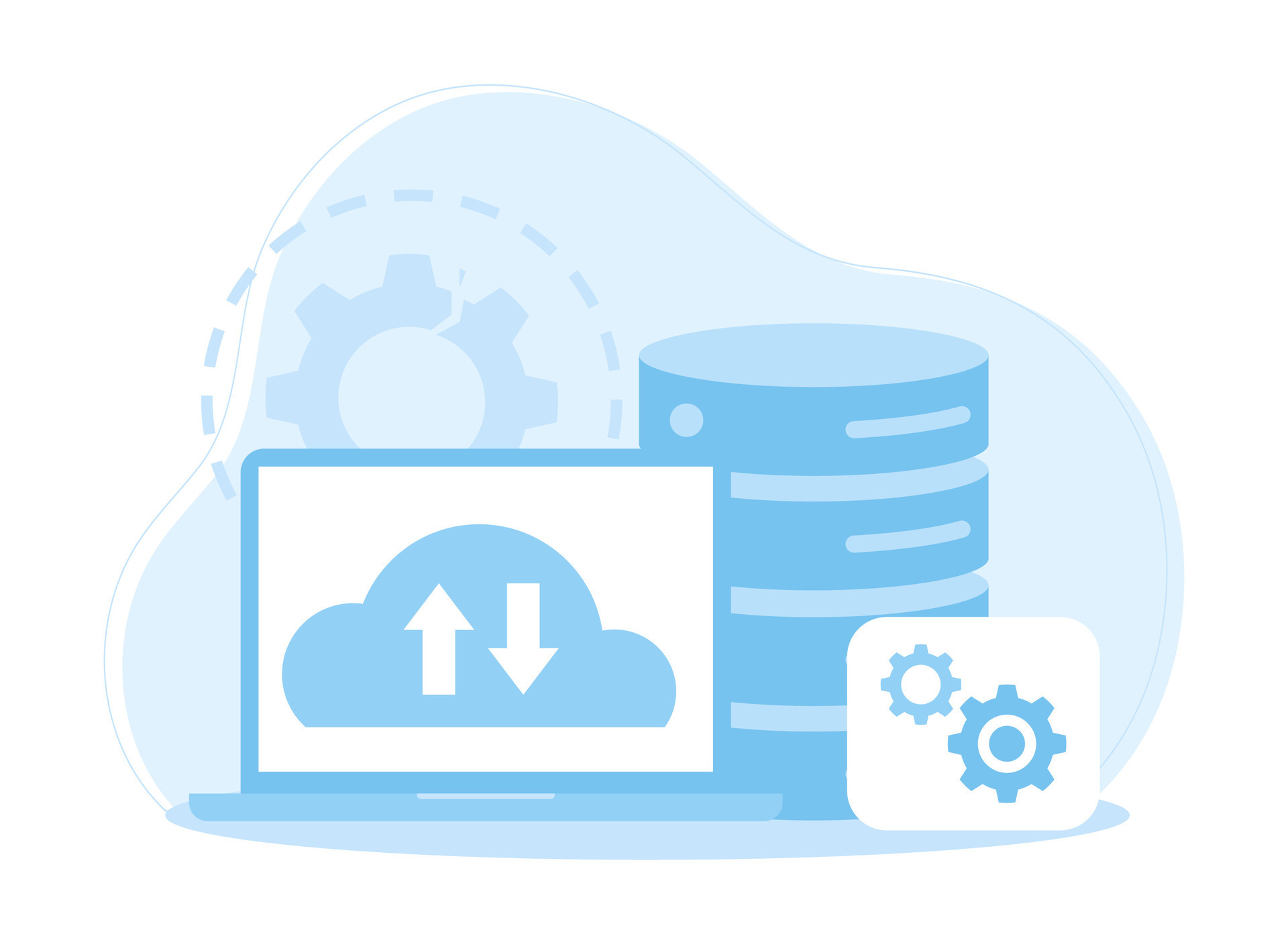 data management concept flat illustration 35563712 Vector Art at Vecteezy