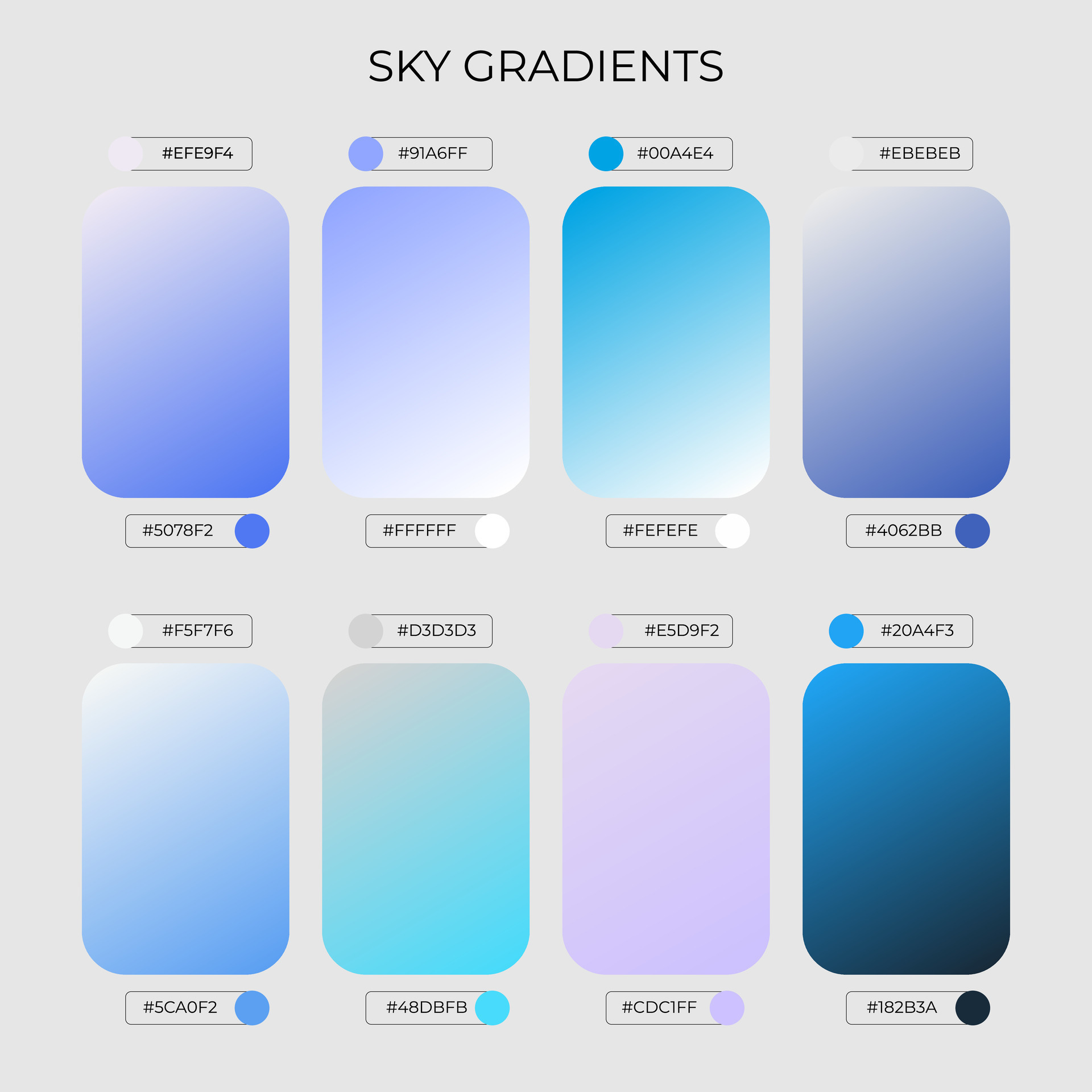SET OF SKY GRADIENT COLOR PALETTE 35563978 Vector Art at Vecteezy