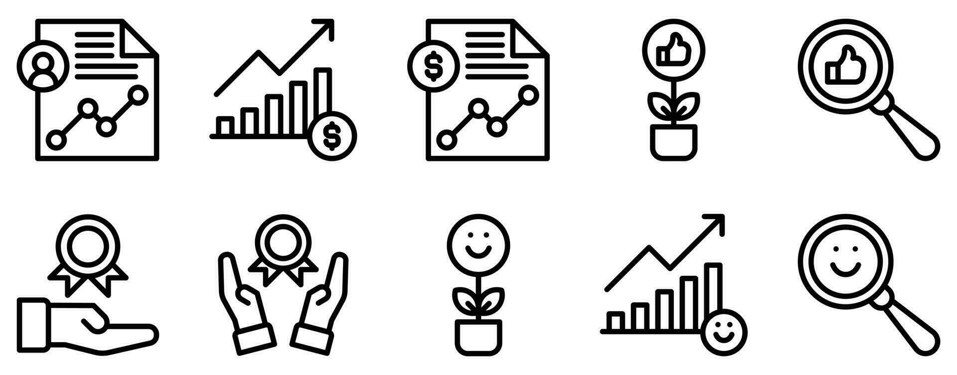 Marketing Line Style Icon Set Collection 35564295 Vector Art At Vecteezy