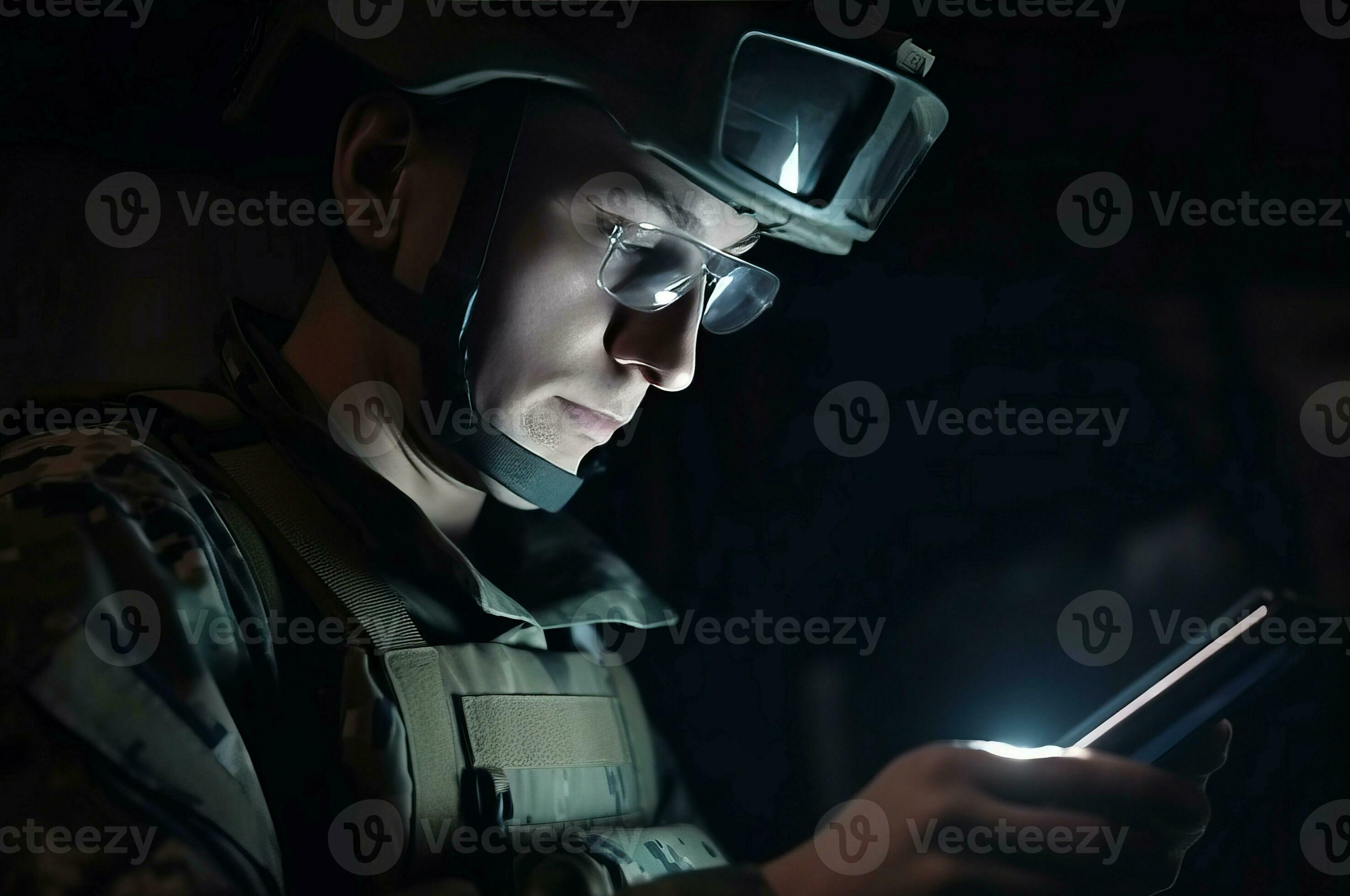 AI generated Soldier analyze data. Generate AI 35566509 Stock Photo at ... AI generated Soldier analyze data. Generate AI 35566509 Stock Photo at ...