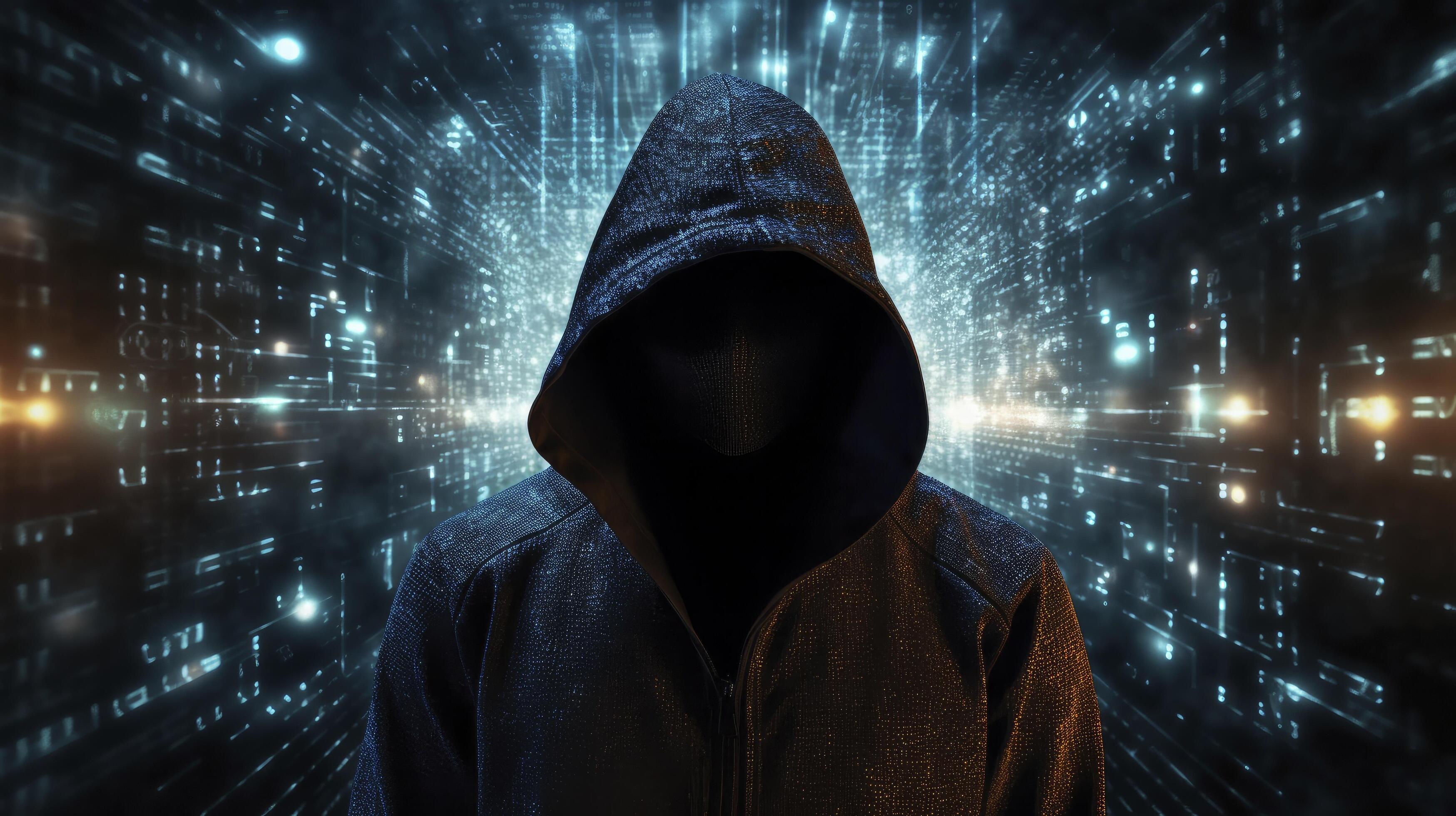 AI generated Unveiling the Anonymous Hacker. Digital Intrigue ...