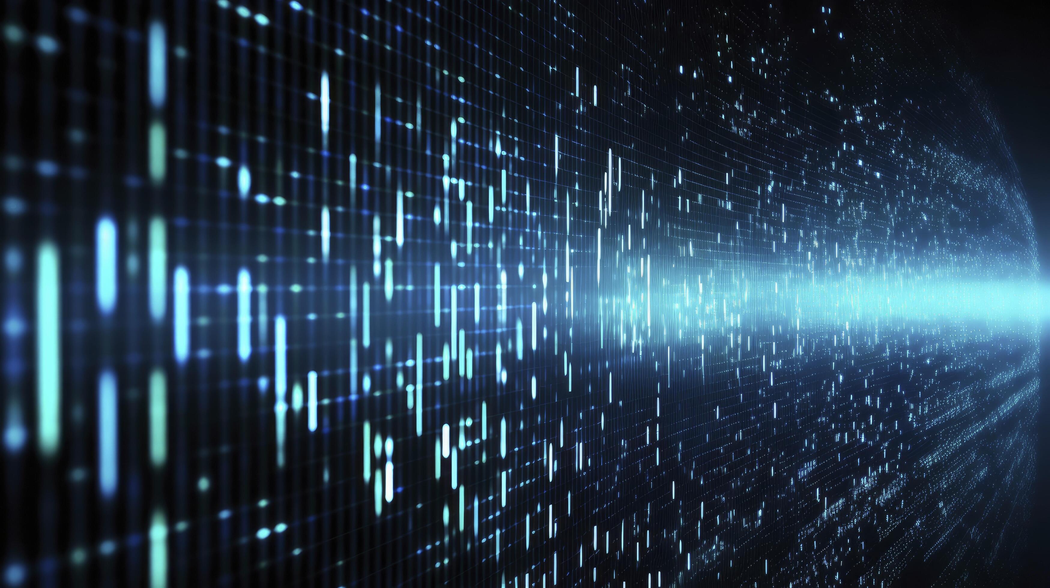 AI generated An abstract digital background with binary code and AI ...