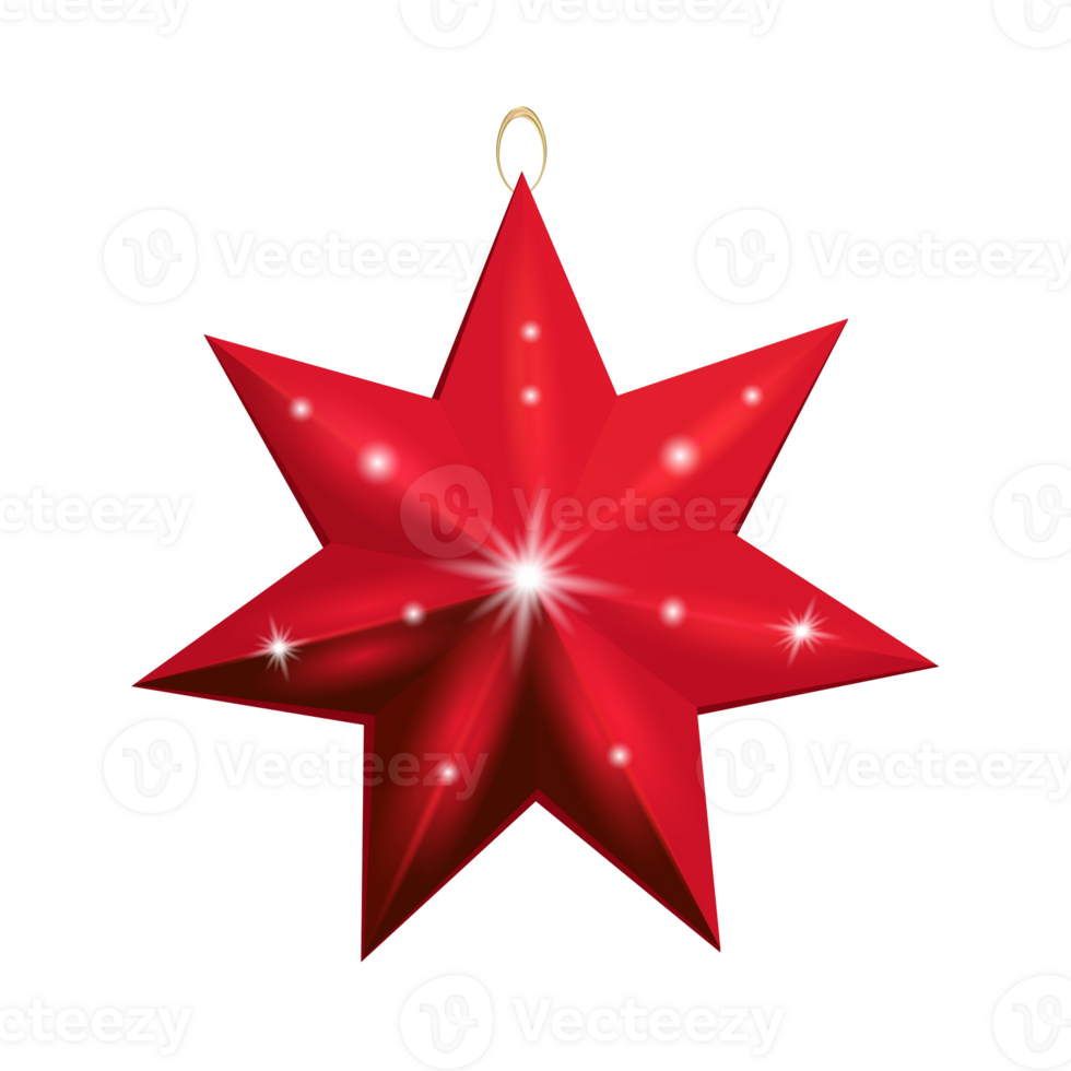 Christmas - Christmas Decorative Star On Transparent Background 35572591 PNG