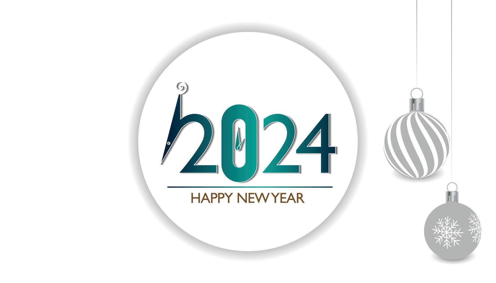 Vector Abstract monochrome happy new year background 2024 35577558 ...