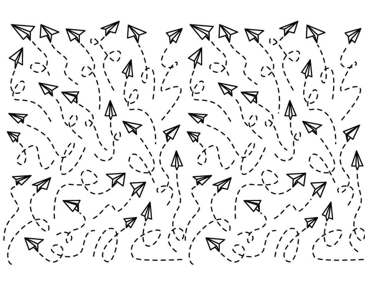 Paper airplane lines. paper Airplane with route line path. flying Paper ...