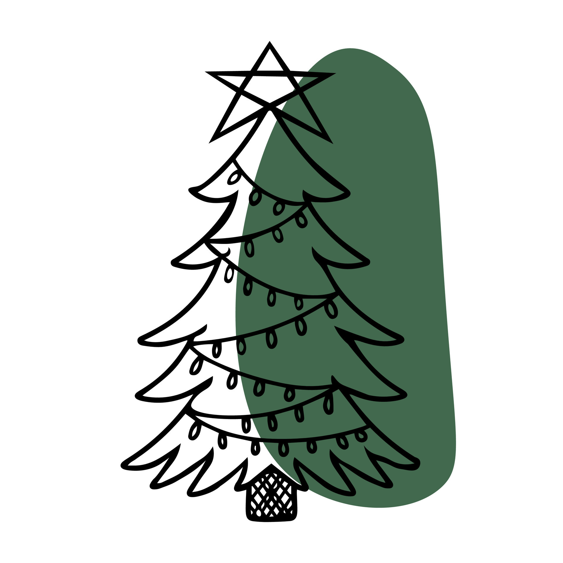 Doodle Christmas tree. Doodle Christmas tree 35585995 Vector Art at ...