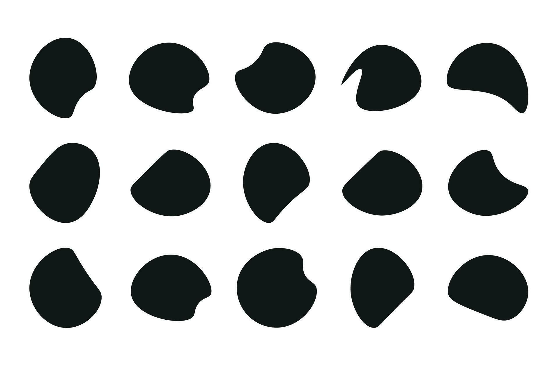 Random blob shapes. Organic blobs set. Rounded abstract organic shape ...