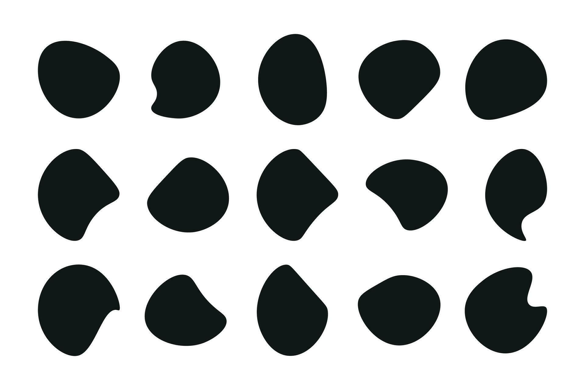 Random blob shapes. Organic blobs set. Rounded abstract organic shape ...