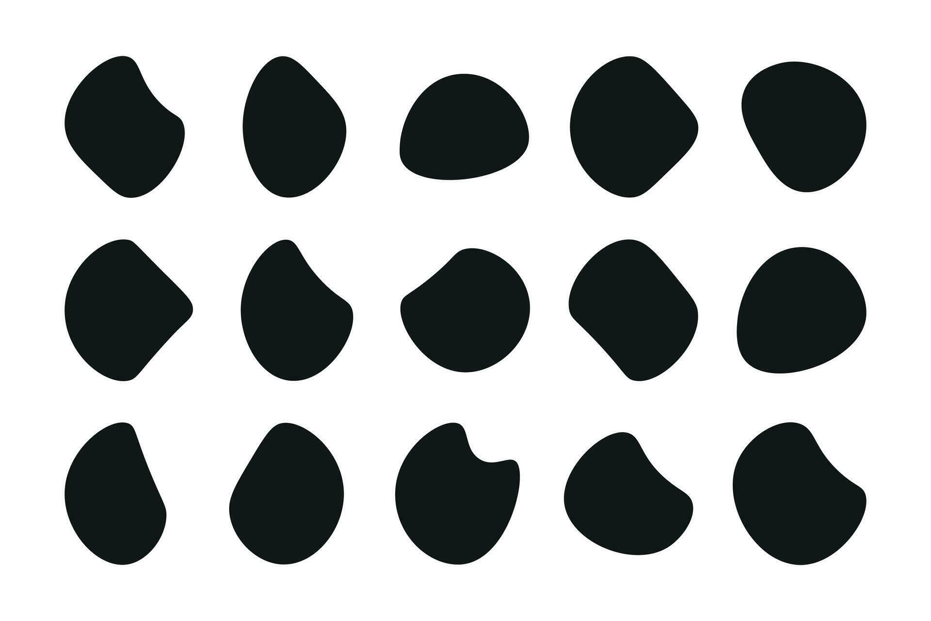 Random blob shapes. Organic blobs set. Rounded abstract organic shape ...