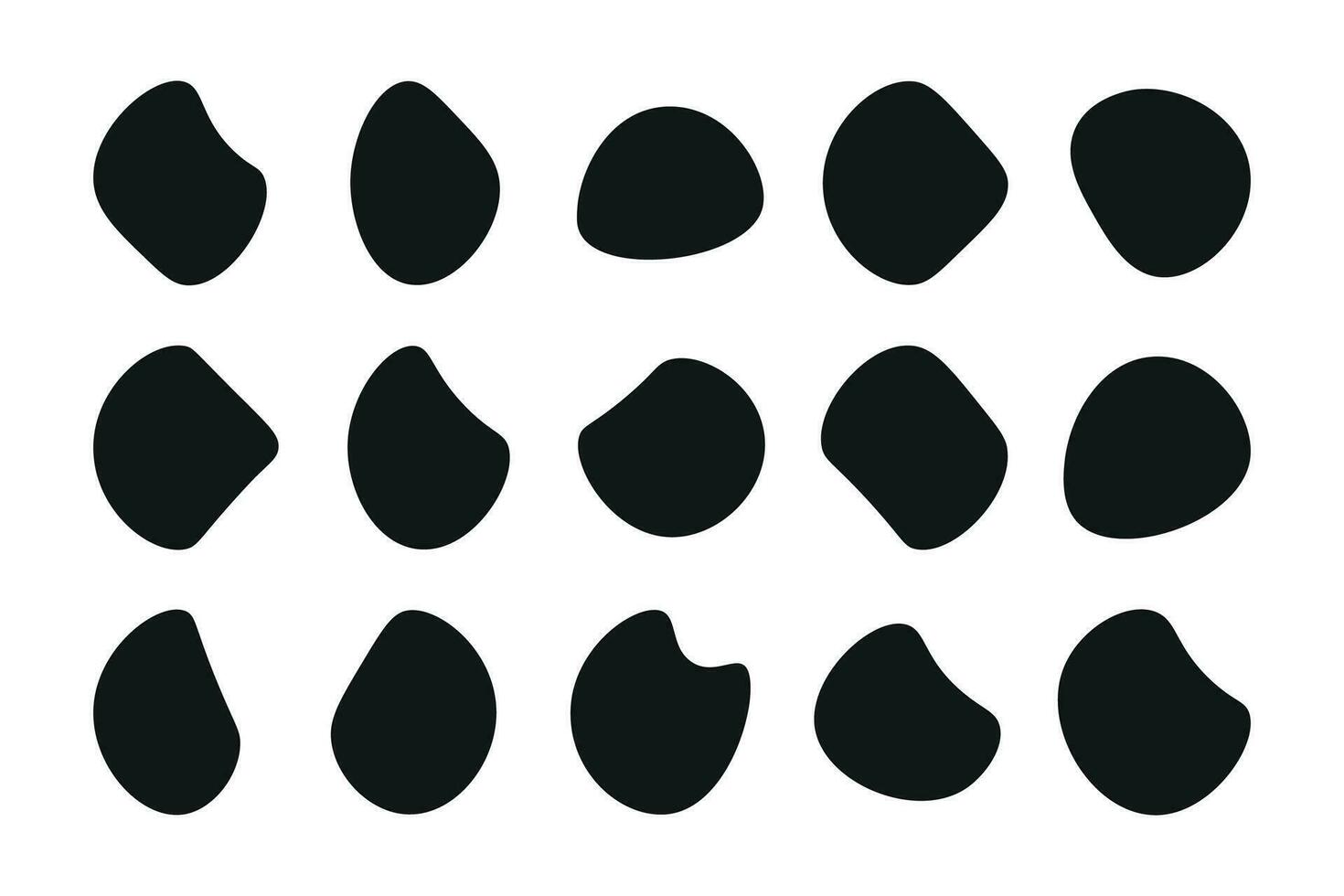 Random Blob Shapes Organic Blobs Set Rounded Abstract Organic Shape