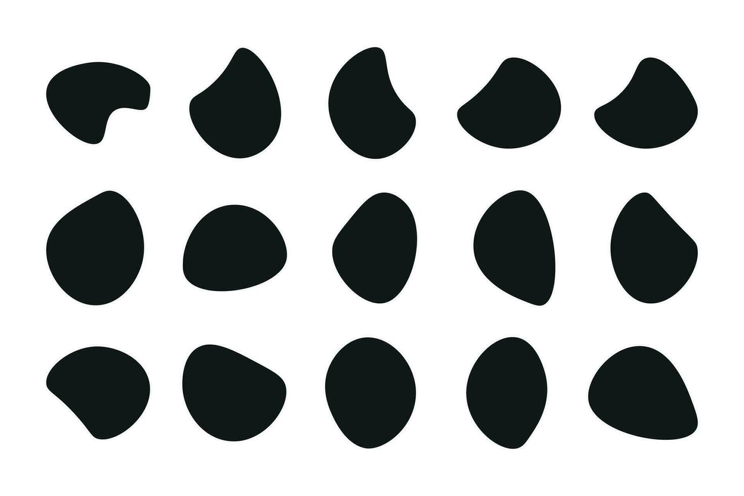 Random Blob Shapes Organic Blobs Set Rounded Abstract Organic Shape