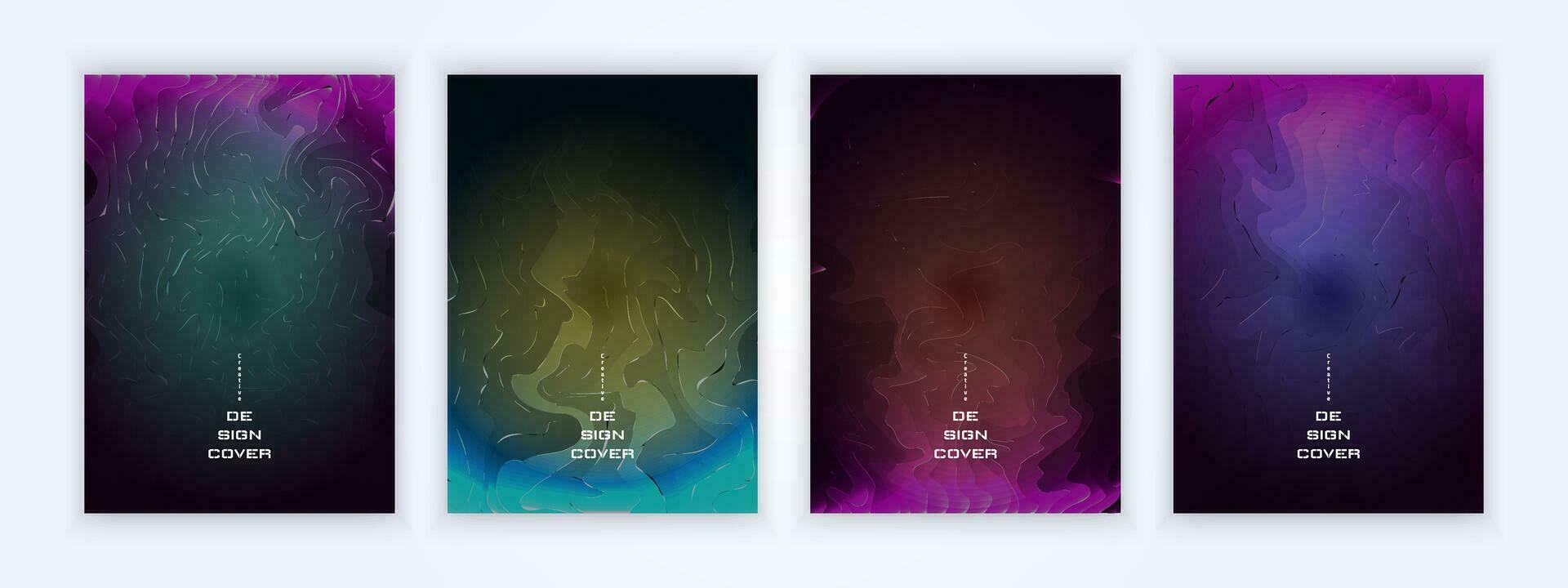 abstract gradient background design cover bundle 35587310 Vector Art at ...