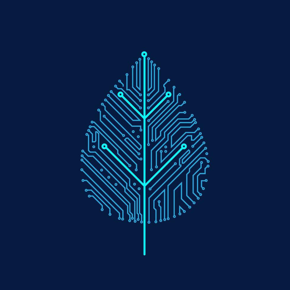 concept of eco-friendly tech or sustainable technology, graphic of leaf ... concept of eco-friendly tech or sustainable technology, graphic of leaf ...