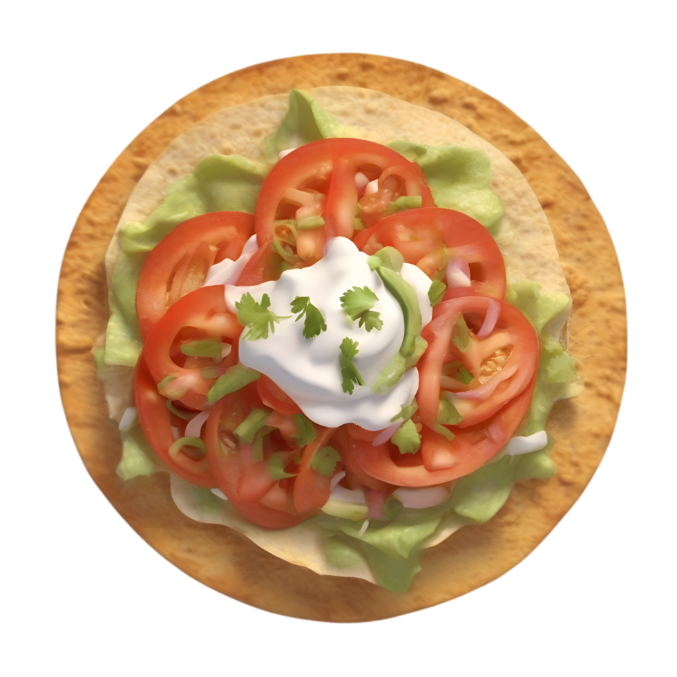 AI generated Close-up image of Tostadas food clipart. Ai-Generated ...