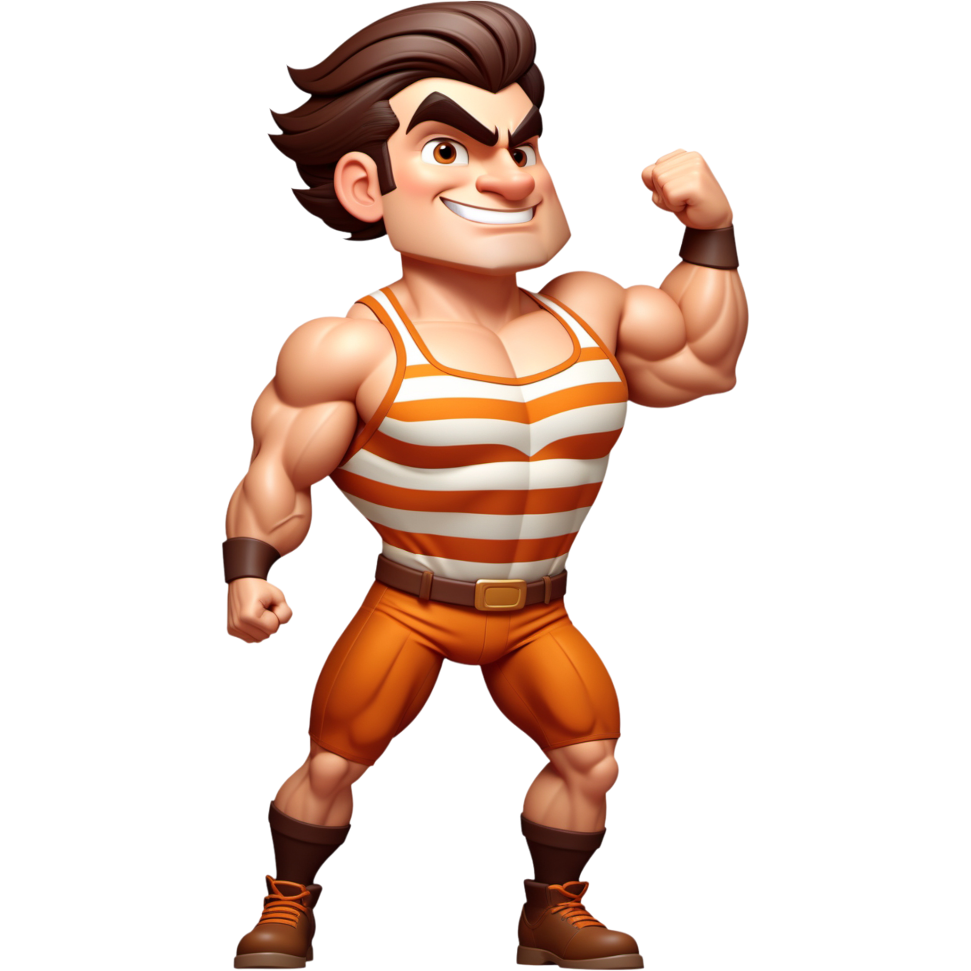 AI generated Strong man cartoon. AI Generative 35593779 PNG