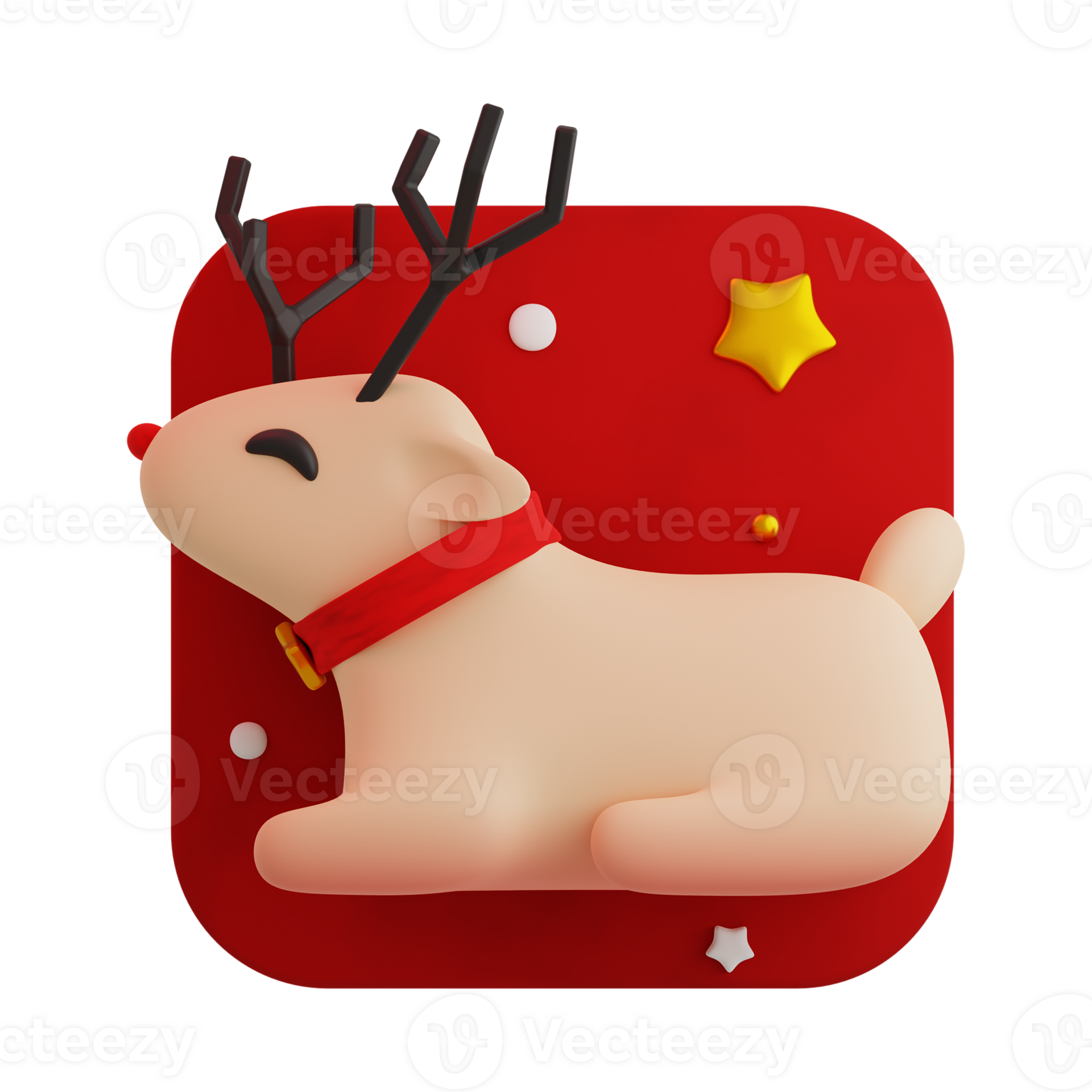 3d Render Christmas Reindeer 35594443 Png