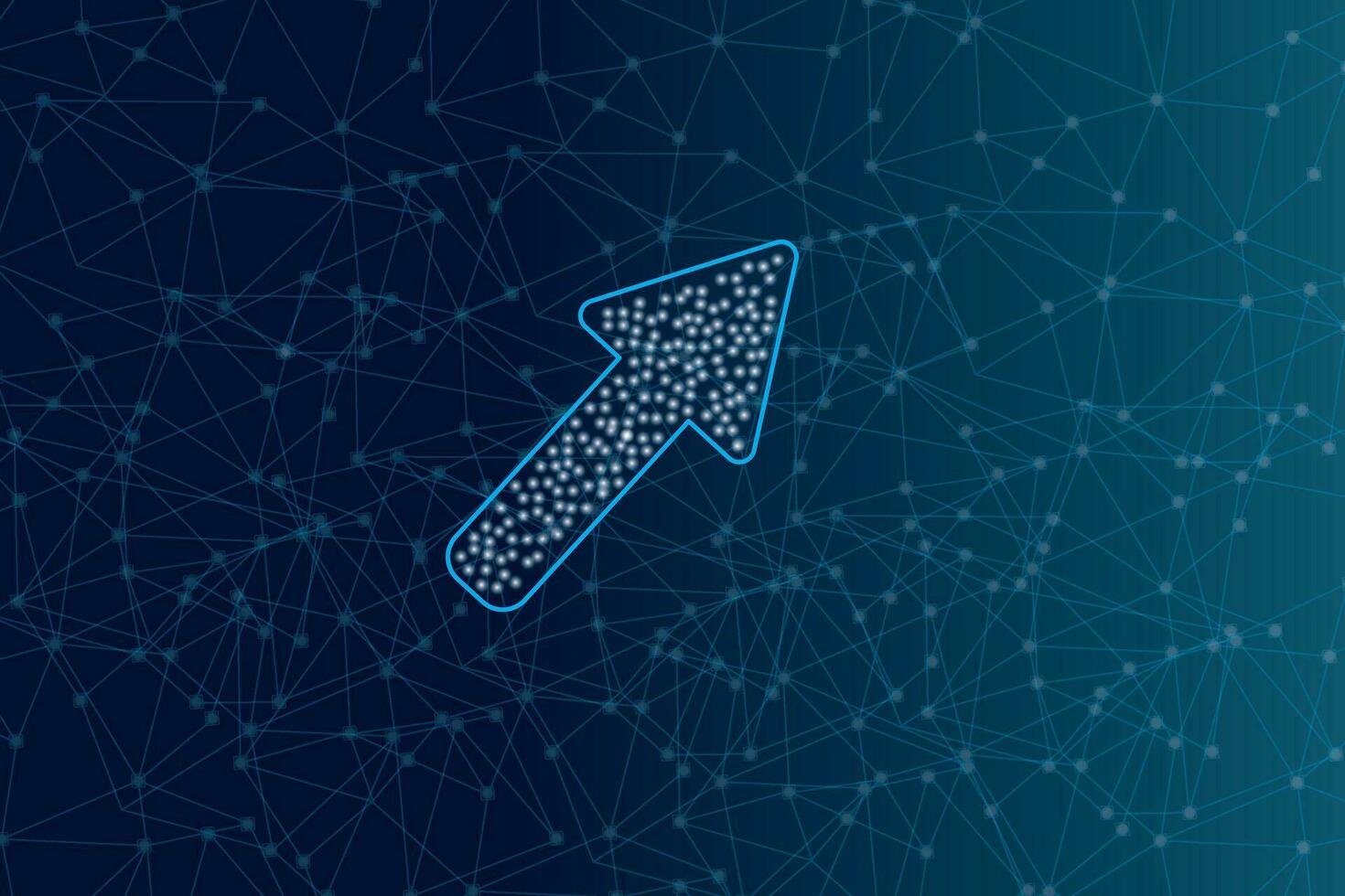 Abstract Connecting Dots And Lines Blue Dark Light Background Pointer Clicks Mouse Computer