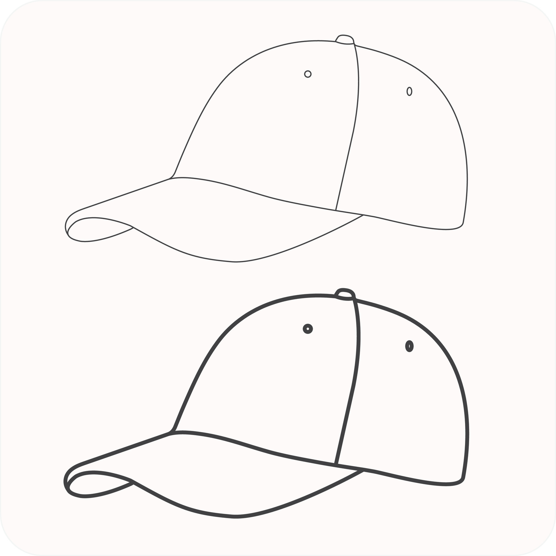 Cap icon line art vector on white background eps 35600585 Vector Art at ...