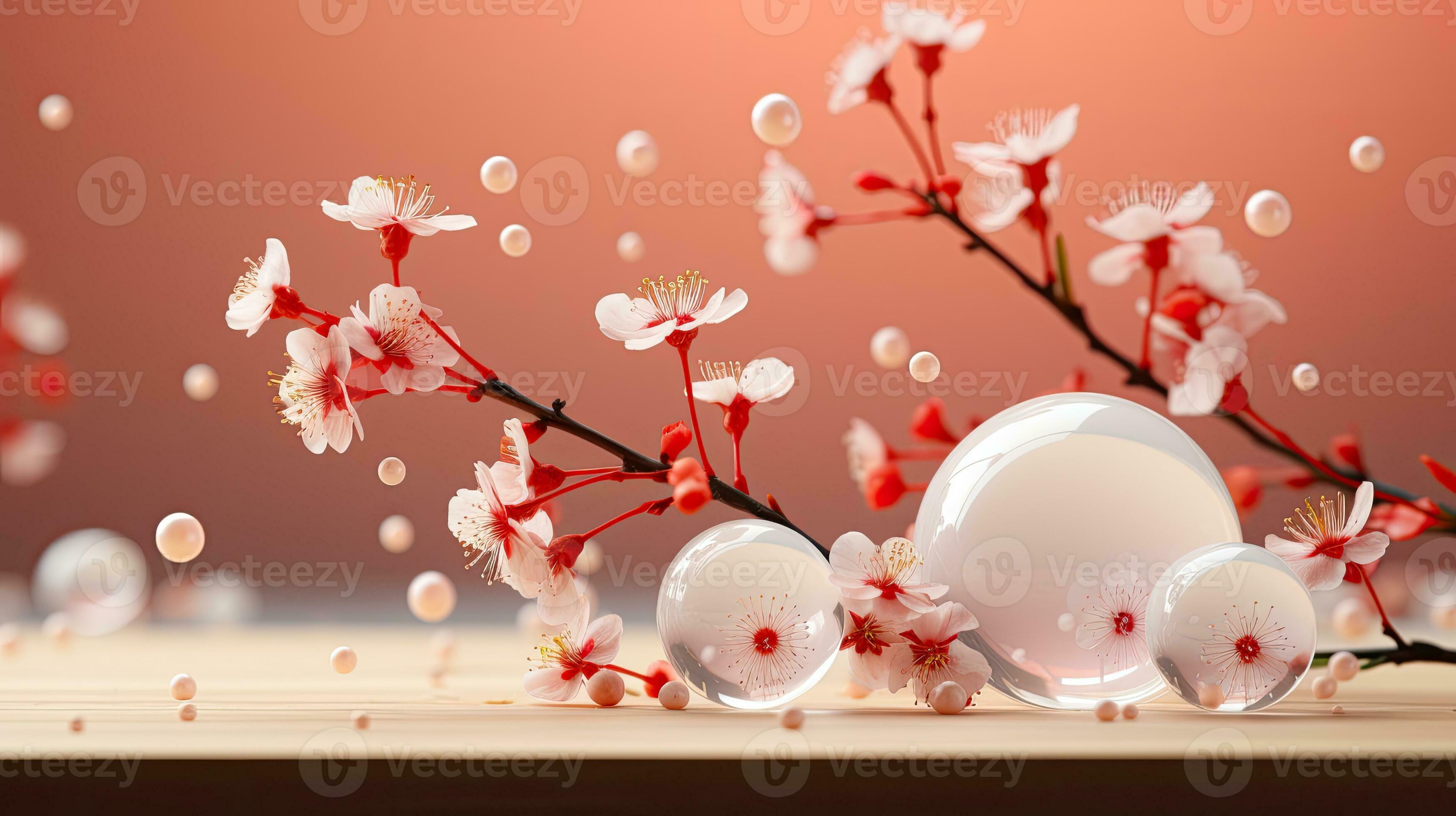 AI generated Peach Blossoms in Full Bloom, Symbolizing Spring Renewal ...