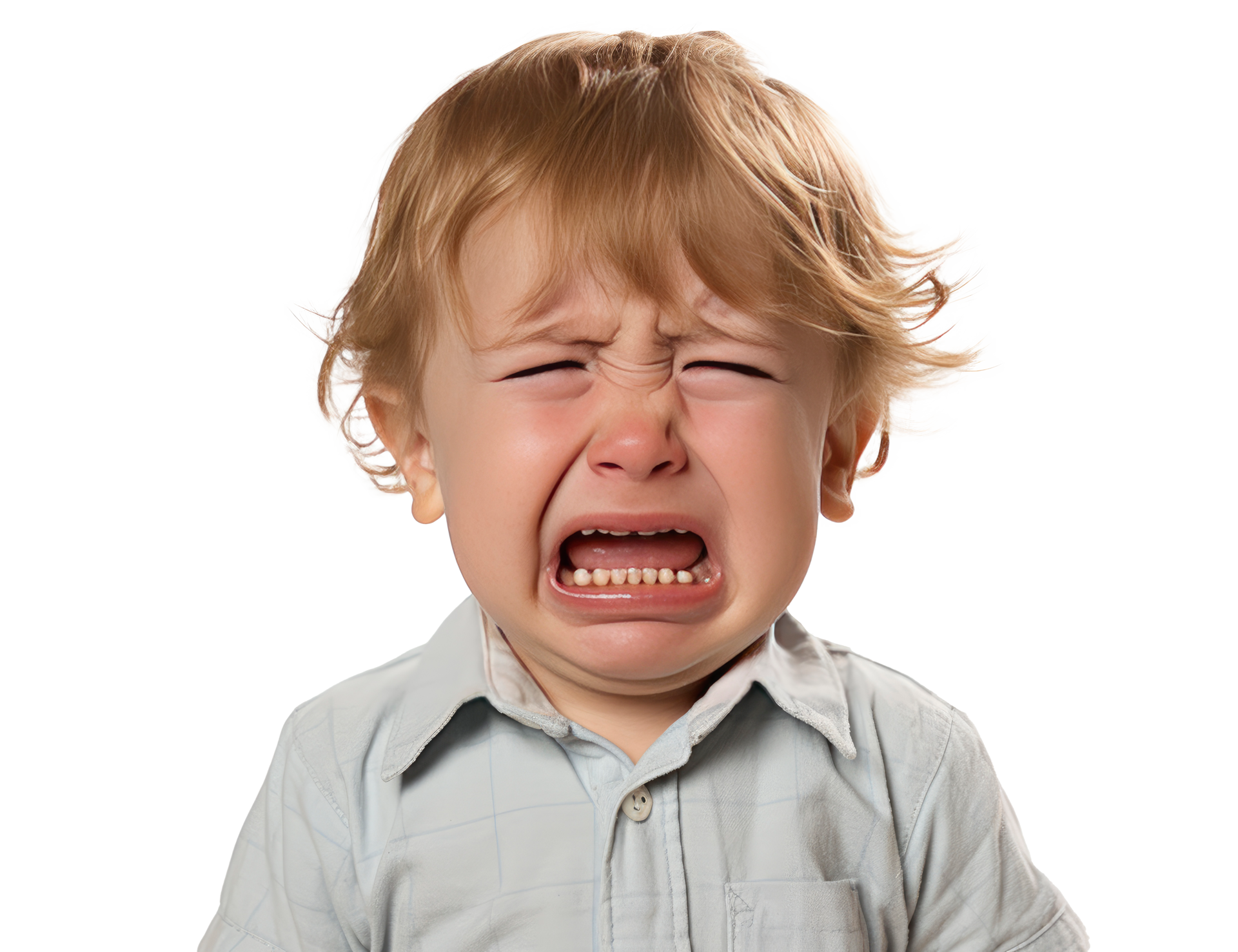 AI generated Crying Baby with Sad Face Isolated on Transparent Background 35605852 PNG