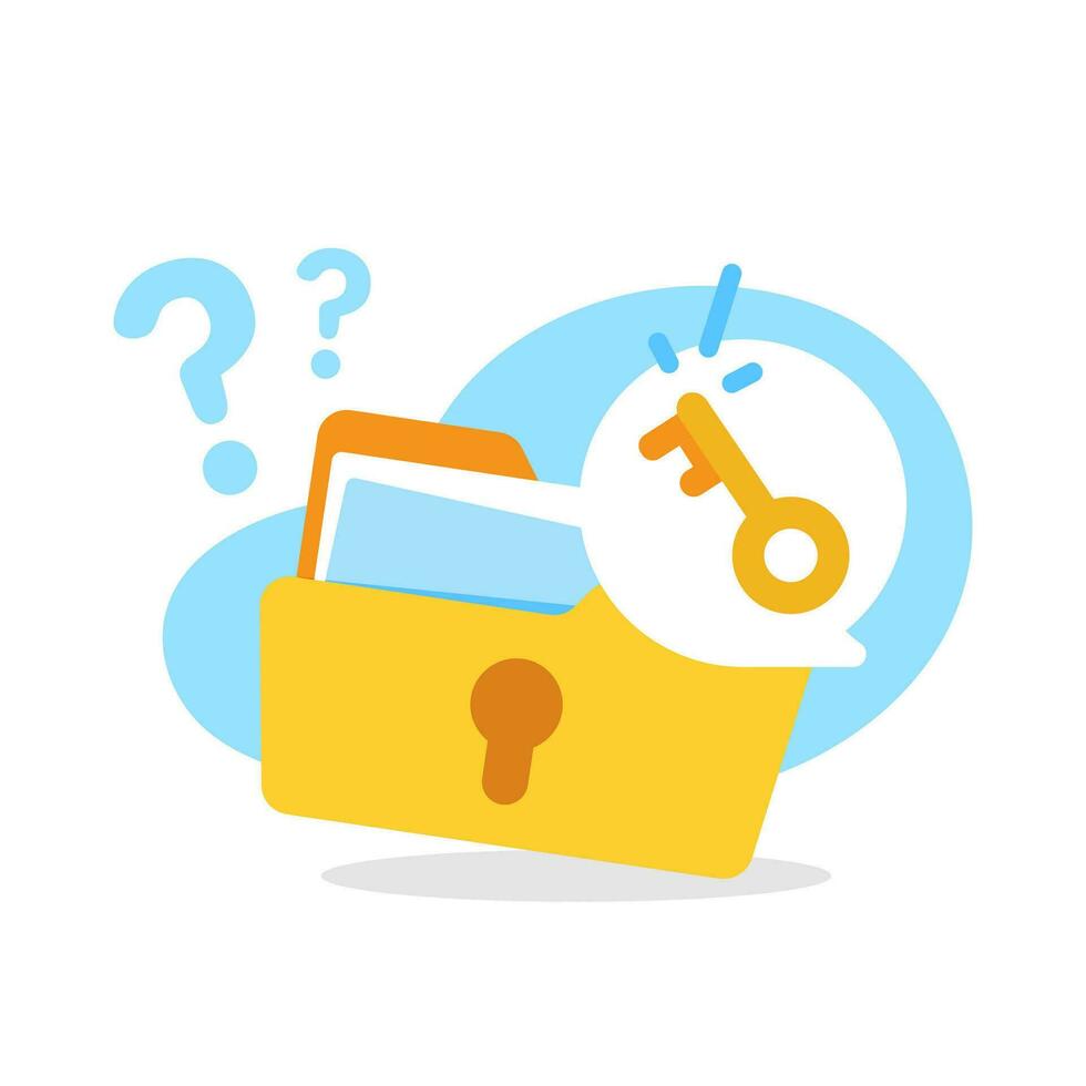 folder storage access permission concept illustration flat design ... folder storage access permission concept illustration flat design ...