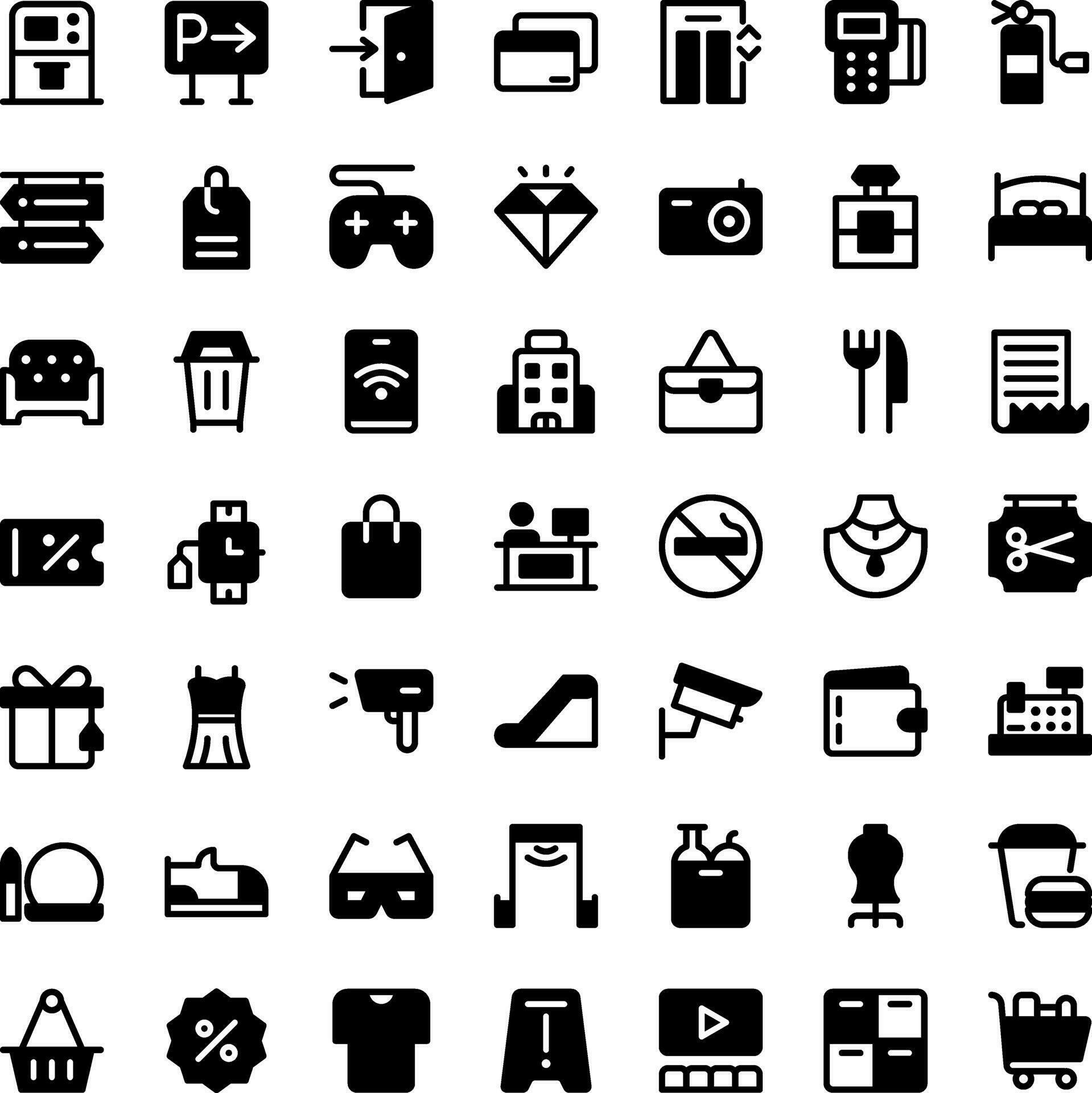 Vector Of Mall Icon Set Perfect For User Interface New Application 35616243 Vector Art At