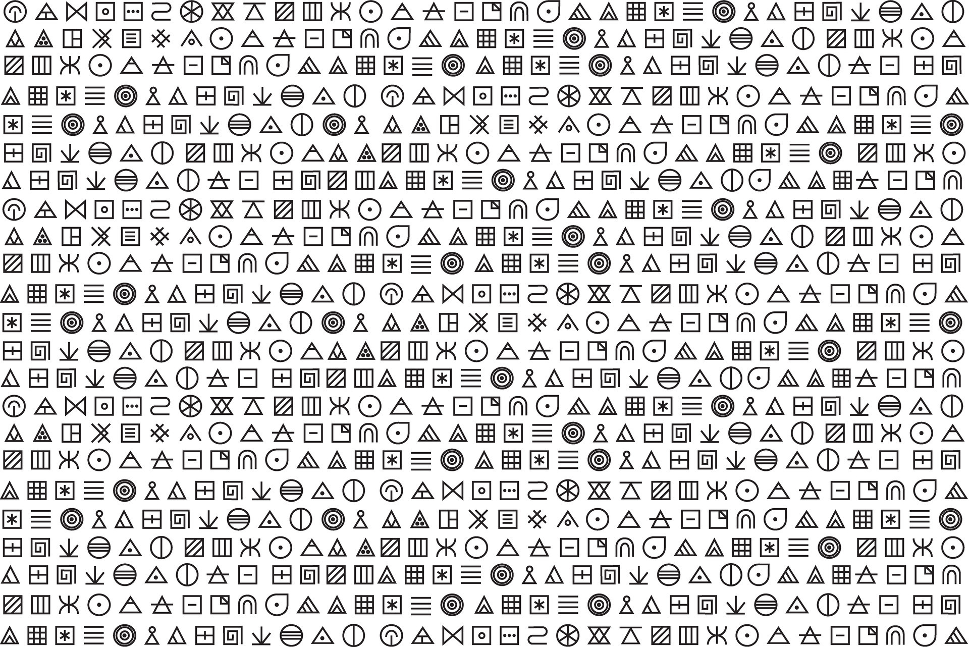 Illustration line of the glyphs symbol pattern background. 35620802 ...