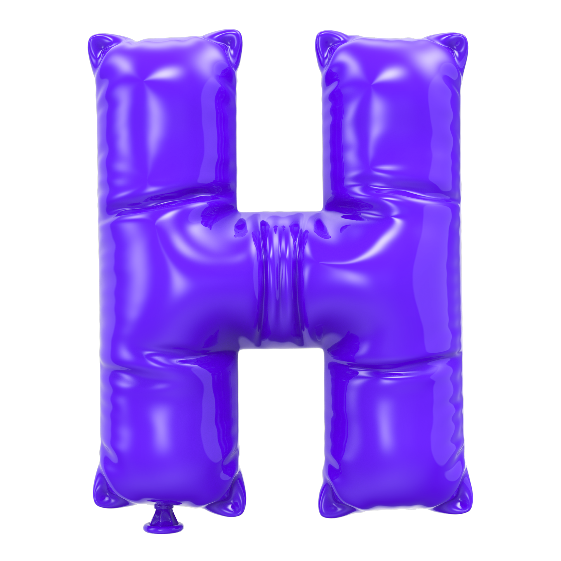 H Font Balloon 3D Rendering 35621551 PNG