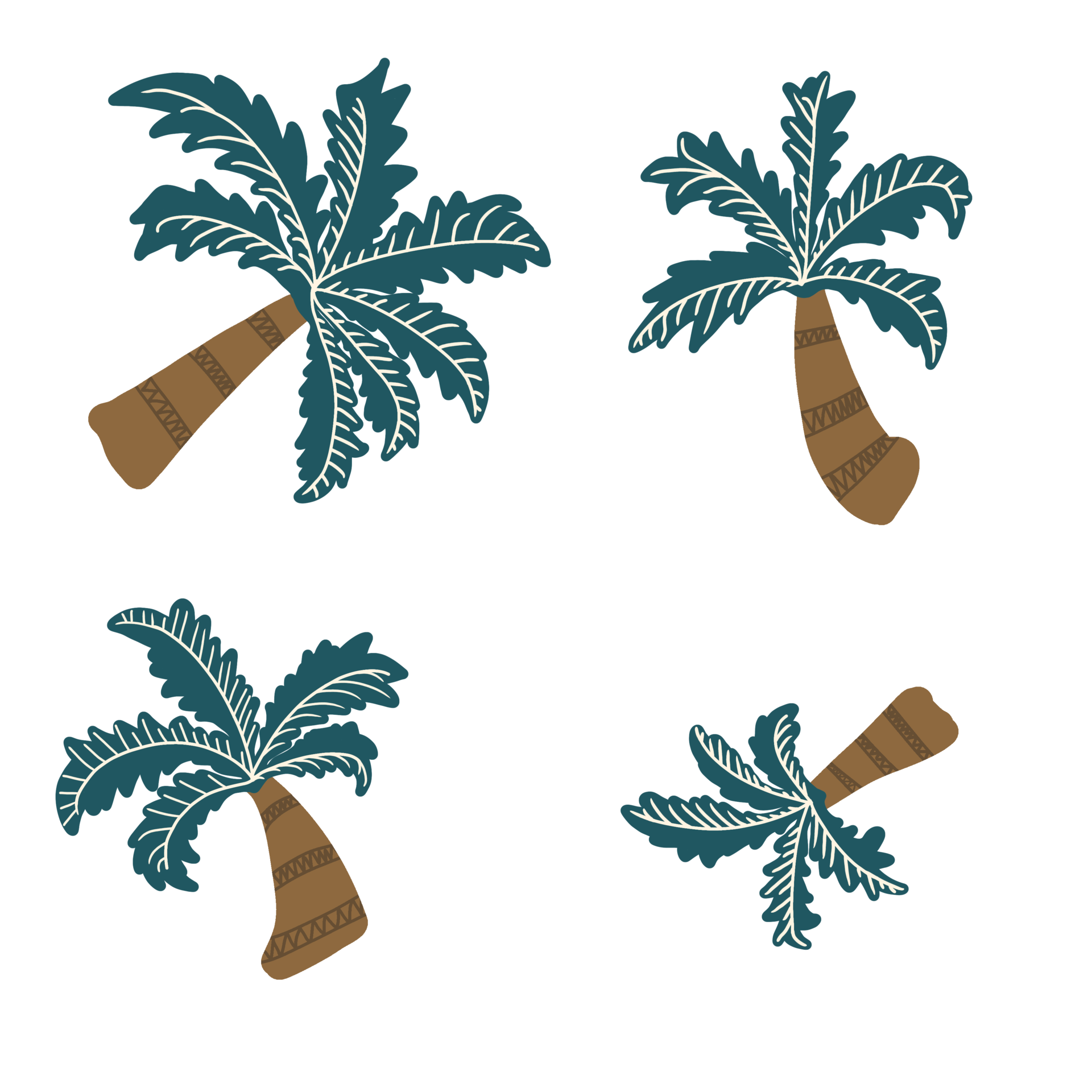four palm trees 35621855 PNG