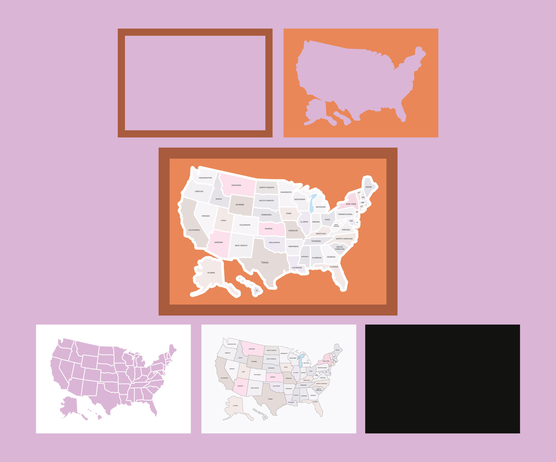 United States Travel Map, united states map svg, Push Pin Map, SVG ...